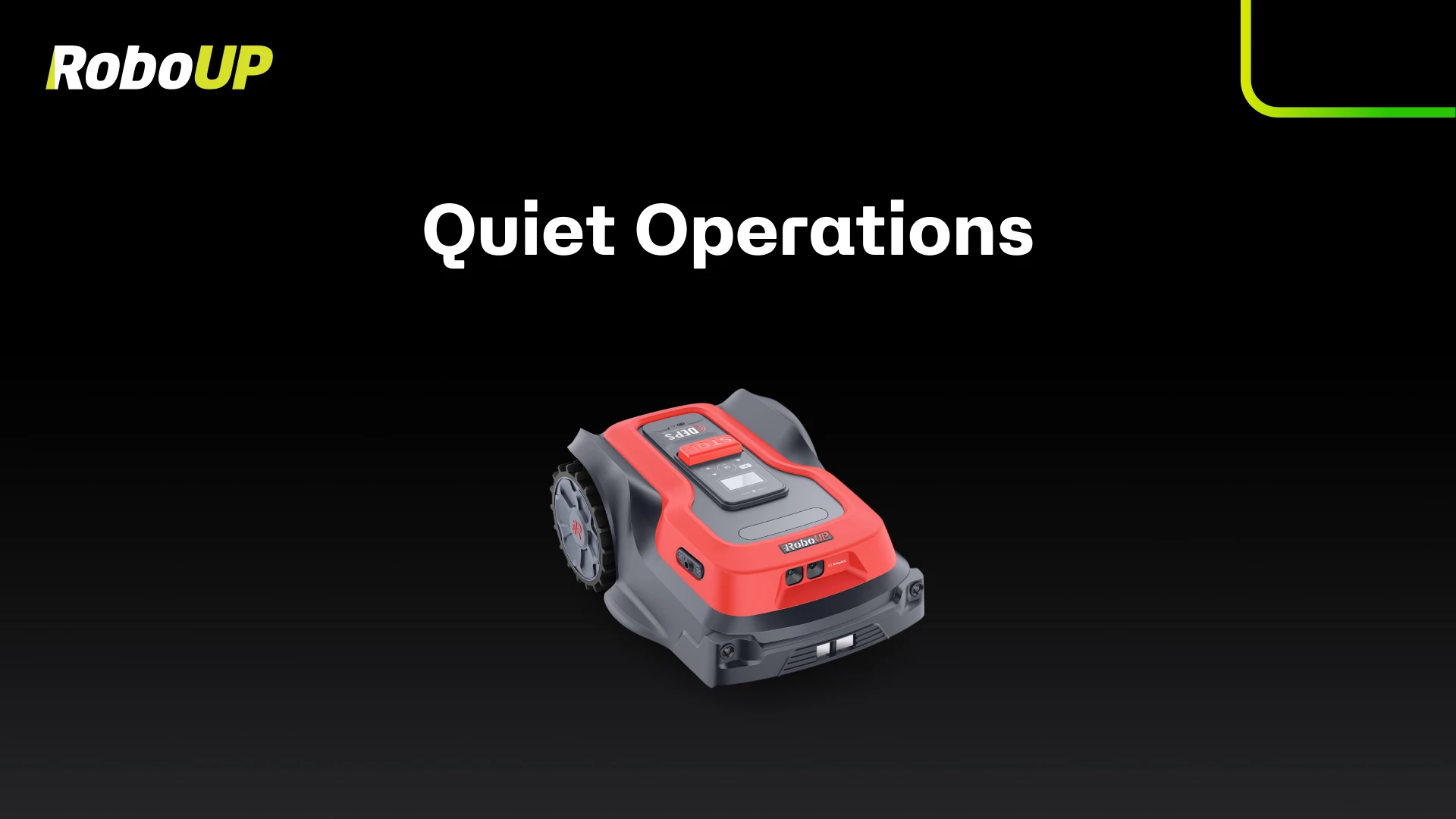 RoboUP:QuietOperations | RoboUP | Robot Mower | Thoughtful Robotics